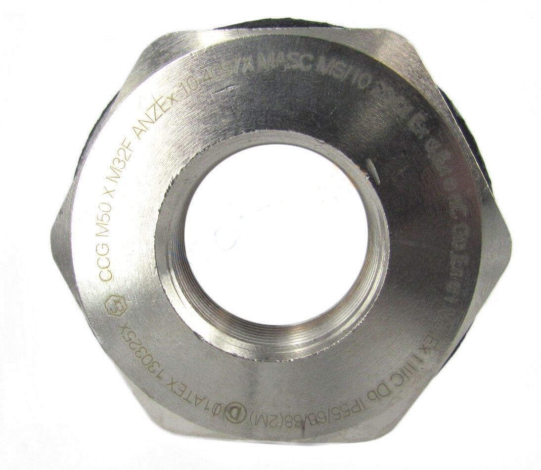 CCG RM050M032E Nickel Plated Reducer Exe/Exd M50 x M32 IP55/66/68