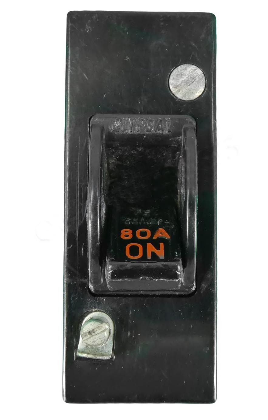 Clipsal PS80 Single Pole 80 Amp Main Switch Back Wired USED