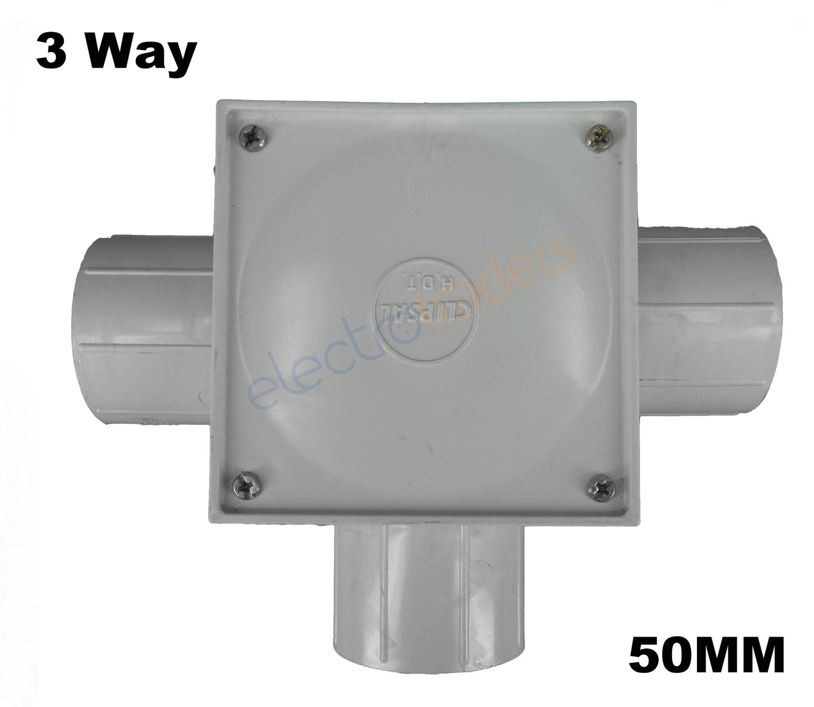 Clipsal 252/50/3 3 Way 50mm Square Junction Box