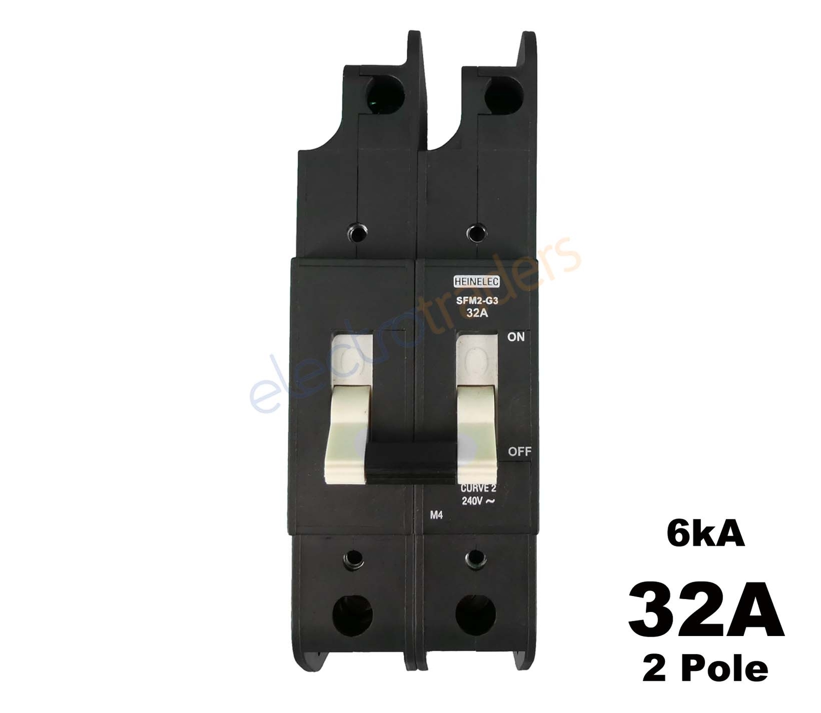Heinemann CBI SFM2-G3 C2 32A Two Pole 240V/415V 6kA Curve 2 Circuit Breaker