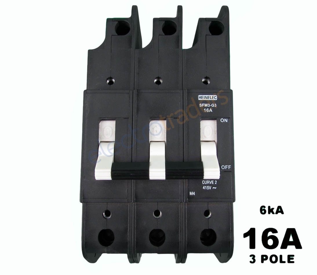 Heinemann CBI SFM3-G3 C2 16A 3 Pole 240V / 415V Curve 2 Circuit Breaker