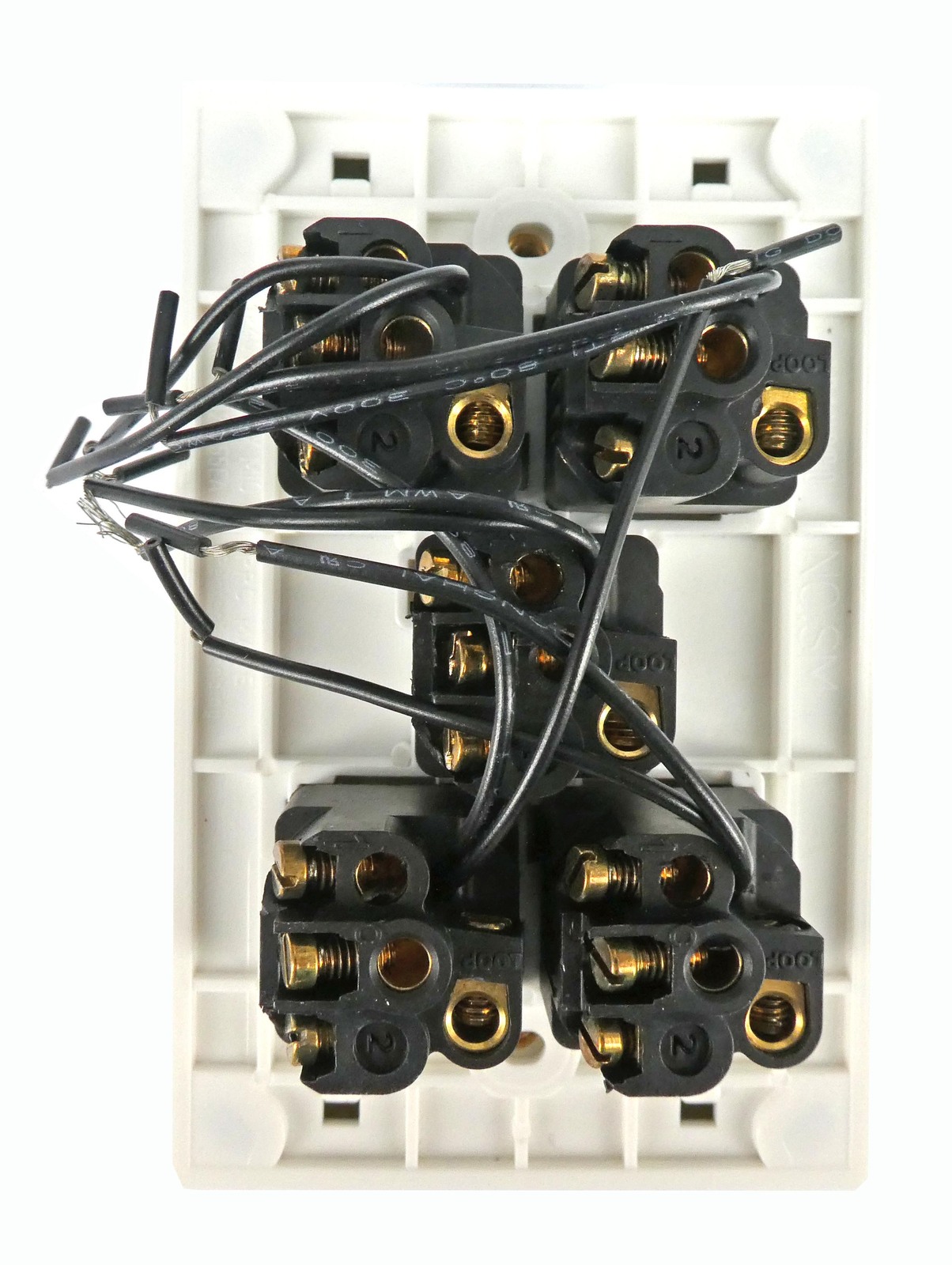 Opal Series LED Push Button 5 Gang Light Switch with Glass-Look Finish