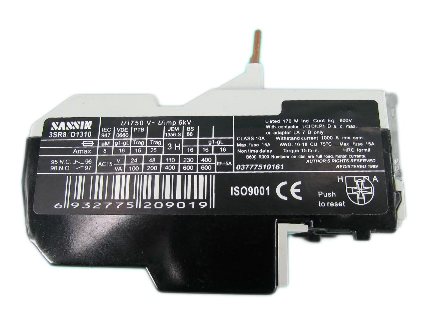 Sassin 3SR8-25 Thermal Overload Relay 4-6A