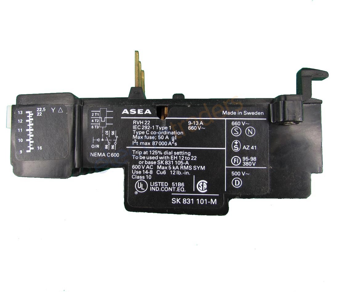 ASEA RVH22 Adjustable Overload Relay 6-9A