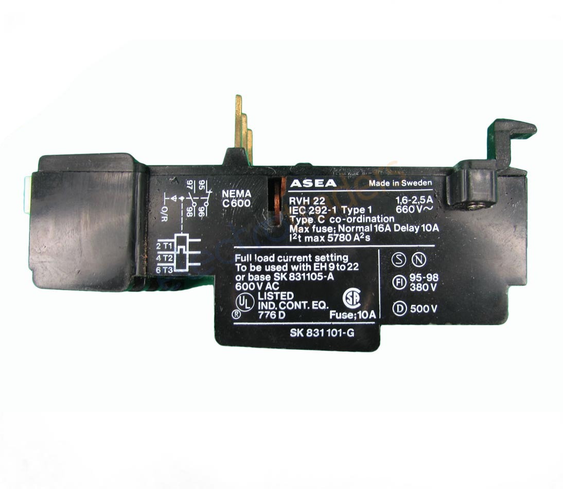 ASEA RVH22 Adjustable Overload Relay 1.6-2.5A