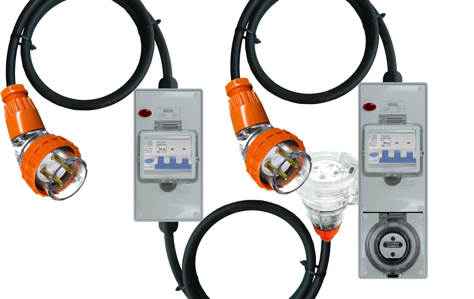 Power Adapter 4 Pin 32 Amp Three Phase to 4 Pin 20 Amp Three Phase ...