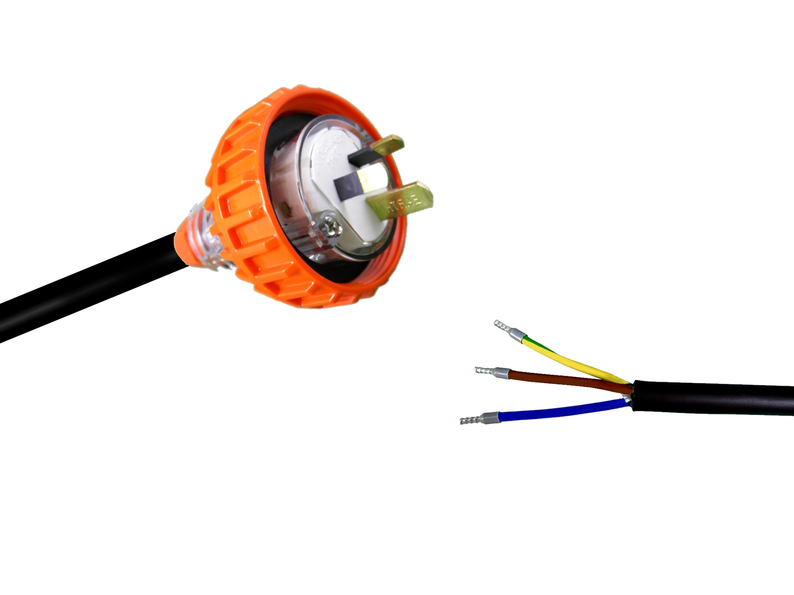 Appliance Lead 3 Pin 15 Amp Flat Single Phase