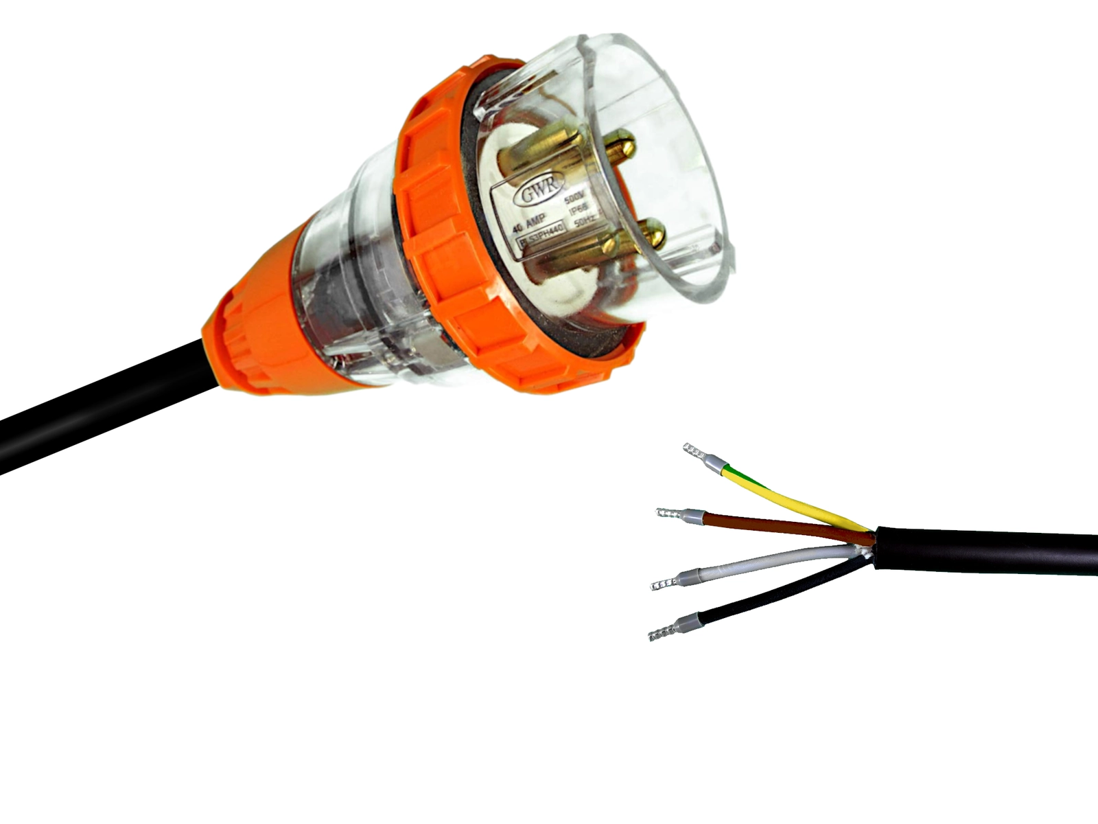 Appliance Lead 4 Pin 40 Amp Round Three Phase