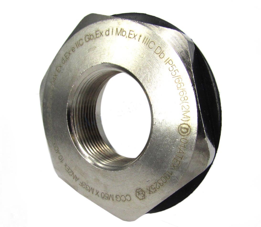 CCG RM050M032E Nickel Plated Reducer Exe/Exd M50 x M32 IP55/66/68