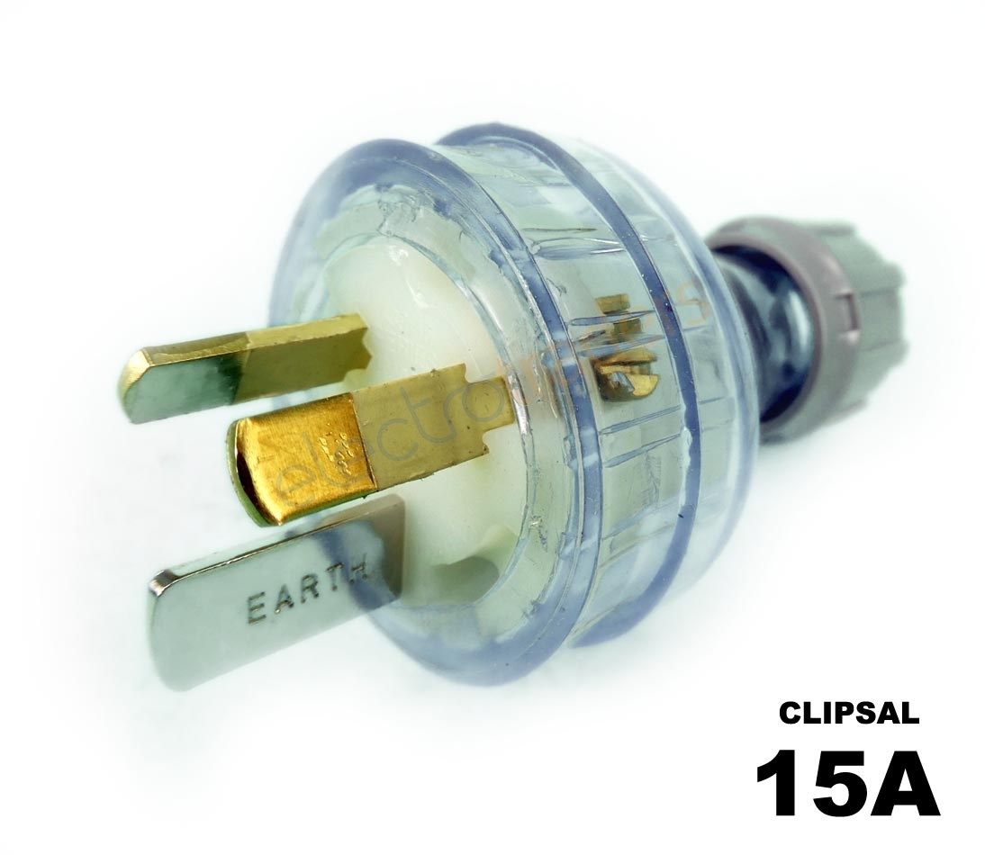 Clipsal 439S15HD-TR Three Pin PVC Three Core Extension Plug 240 Volt 15 Amp