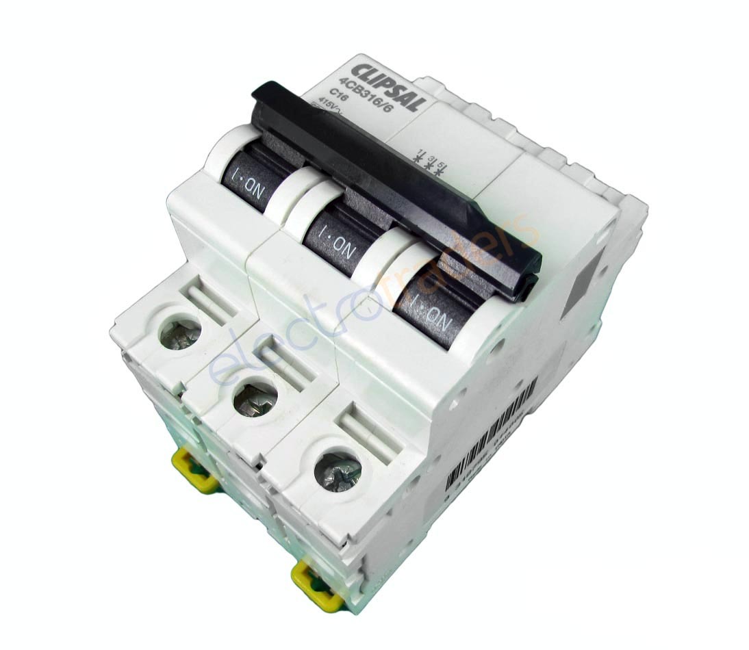 Clipsal 4CB316/6 Miniature Circuit Breaker 3 Pole 16A 6ka Switchboard