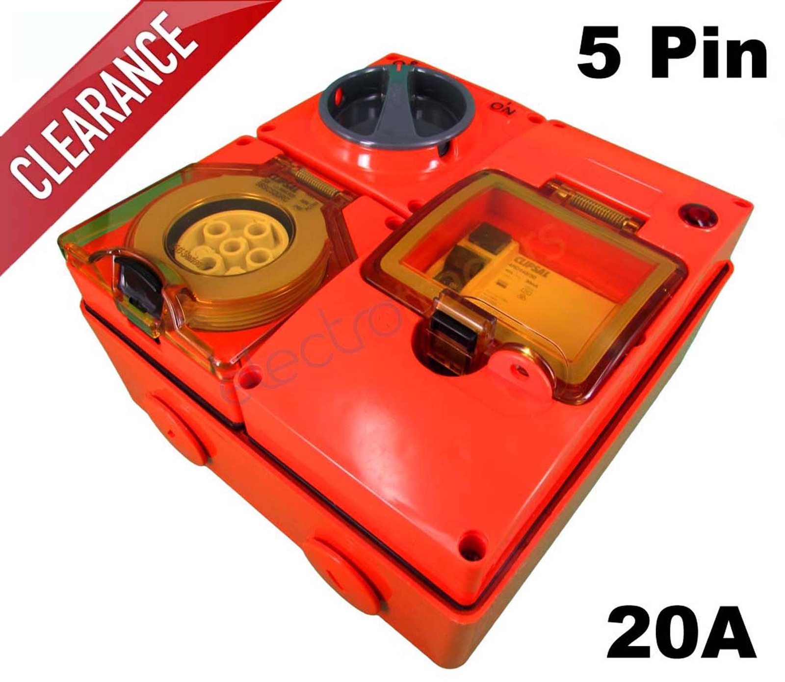 Clipsal 56SC520RC 20A RCD Protected Switched Socket Outlet 500V, 20A, 5 ...