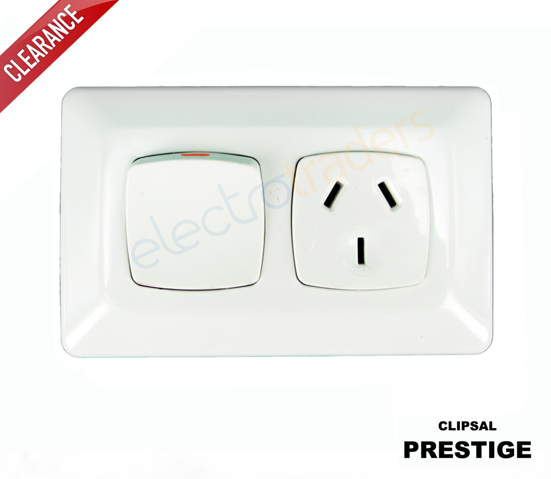 Clipsal P2015 Single Power Point GPO Prestige Series