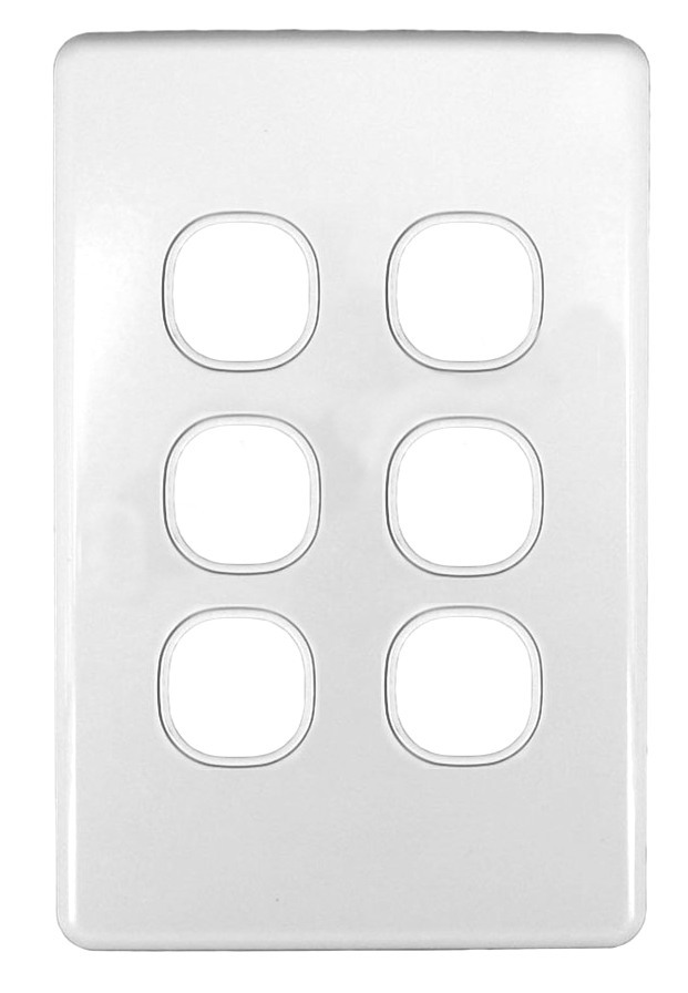 Clipsal Slimline SC2036 Six Gang Grid Plate and Cover