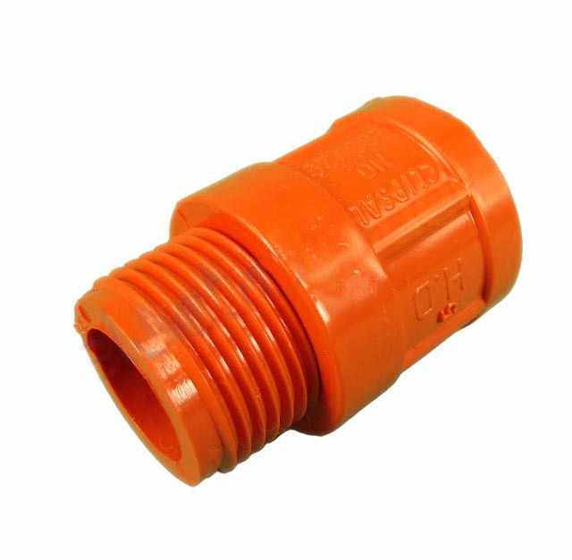 Clipsal 263/20 20mm HD Conduit Plain to Screwed Adaptor PVC Orange ...