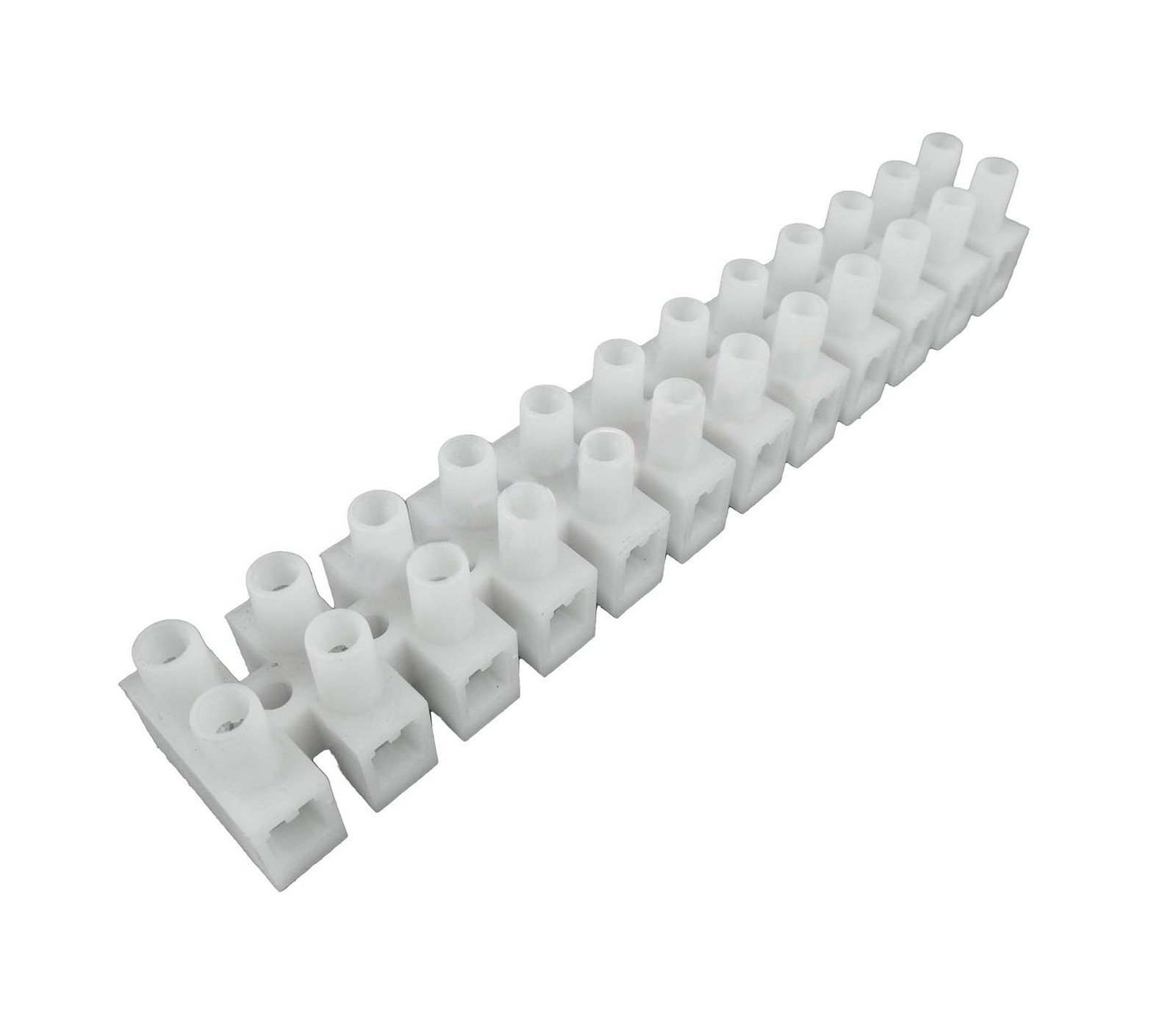 Terminal Block Connector 40A 10mm2 12 Way Nylon White