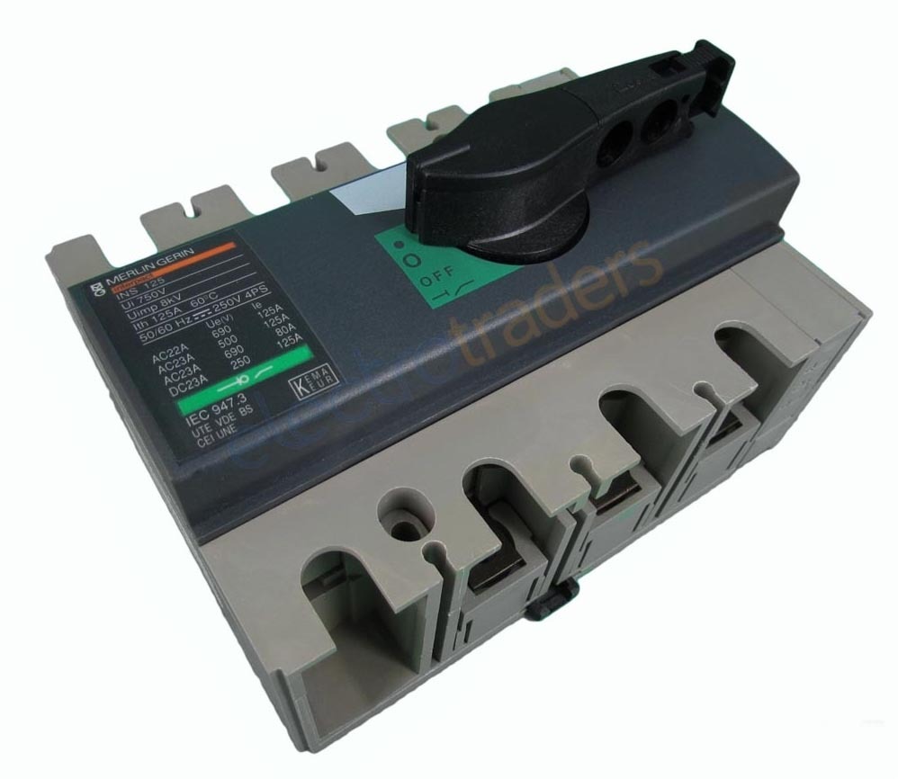 Merlin Gerin INS125 3 Pole Lockable Main Switch Isolator 125A