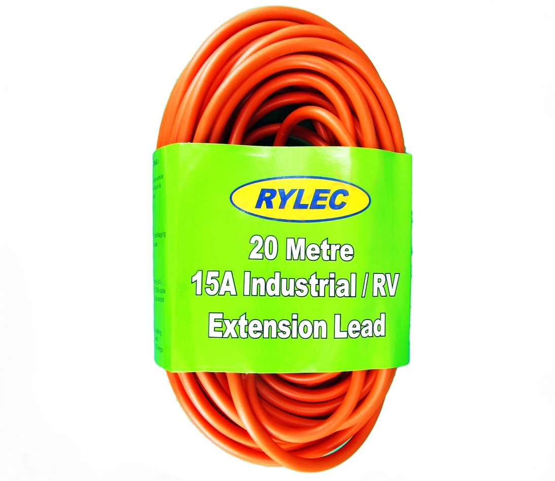 Power Extension Lead Cord 15 AMP 20M Heavy Duty with 15 Amp Plug & Socket