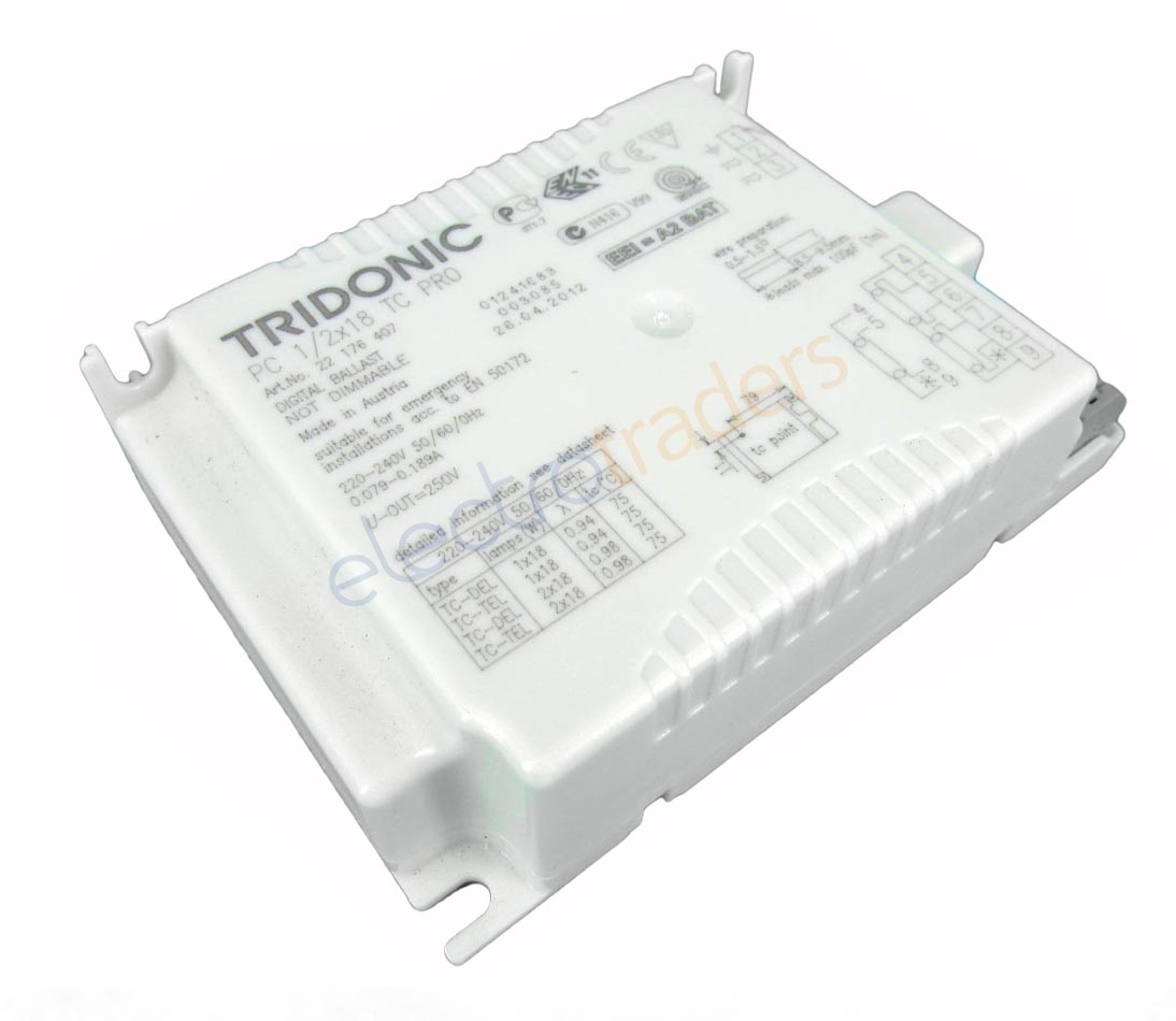 Tridonic 22176407 PC 1/2x18 TC PRO Digital Ballast